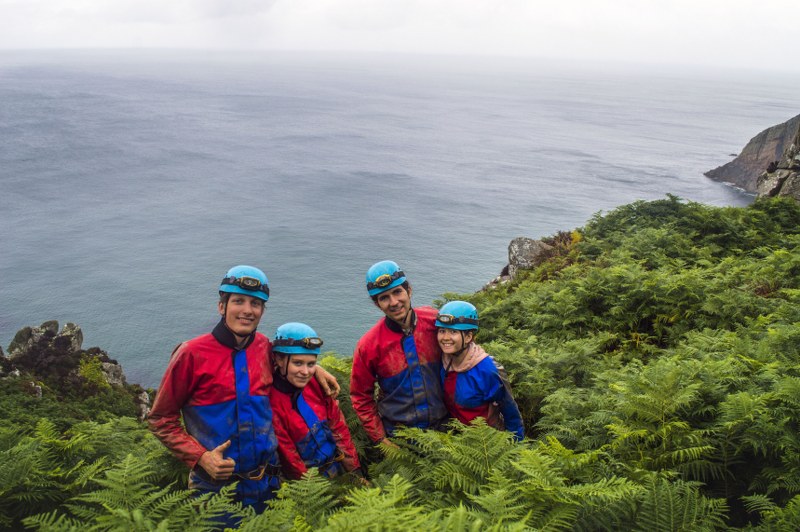 Happy people having just completed the Underground Explorer | Cornwall ...